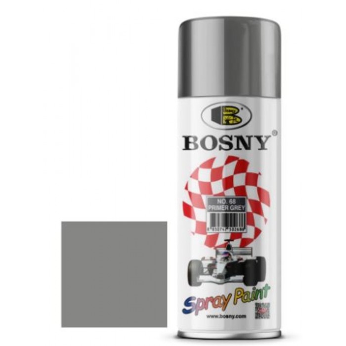 BOSNY Фарба спрей Ґрунт сірий 68 Primer gray 400 мл. – купити недорого у Києві: ціни, відгуки ...